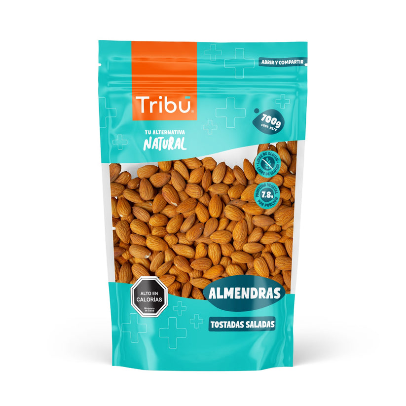 Almendra Tostada Salada 700g – Tribú Food